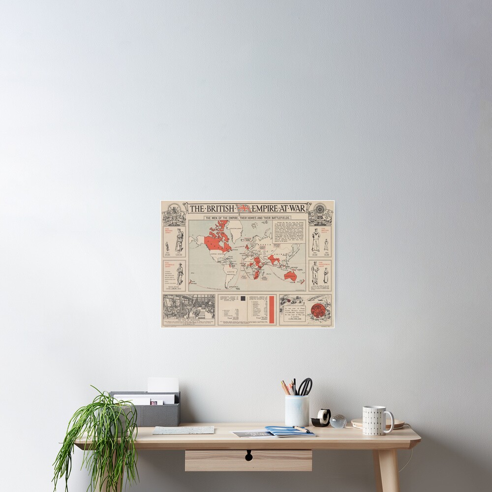 "Vintage British Empire World Map (1916)" Poster for Sale by ...