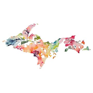 "Floral Upper Peninsula " Sticker for Sale by hsards58 | Redbubble