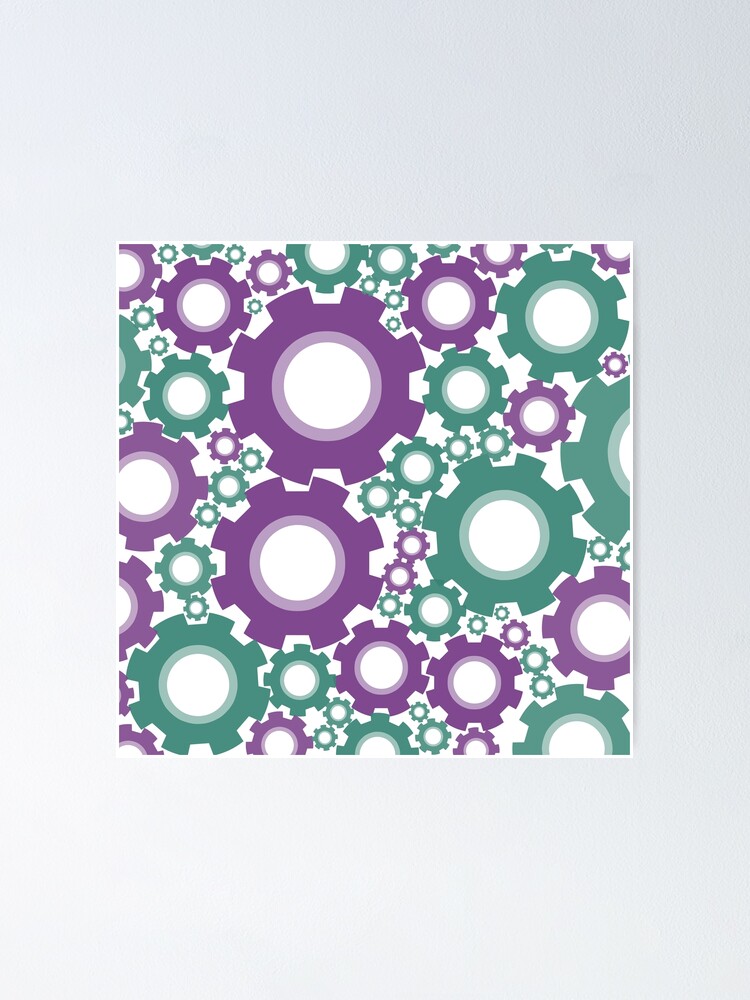"A Cog design in modern colours" Poster by cmphotographs | Redbubble