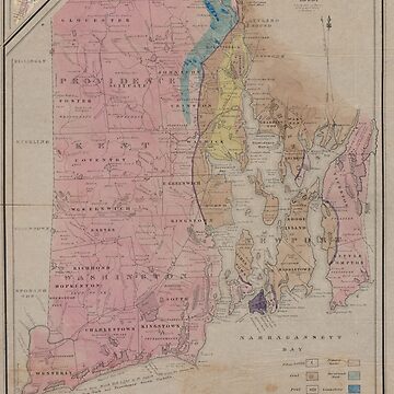 "Vintage Rhode Island Geological Map (1840)" Poster for Sale by ...