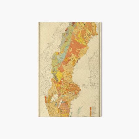 "Vintage Geological Map of Sweden (1910)" Art Board Print for Sale by ...