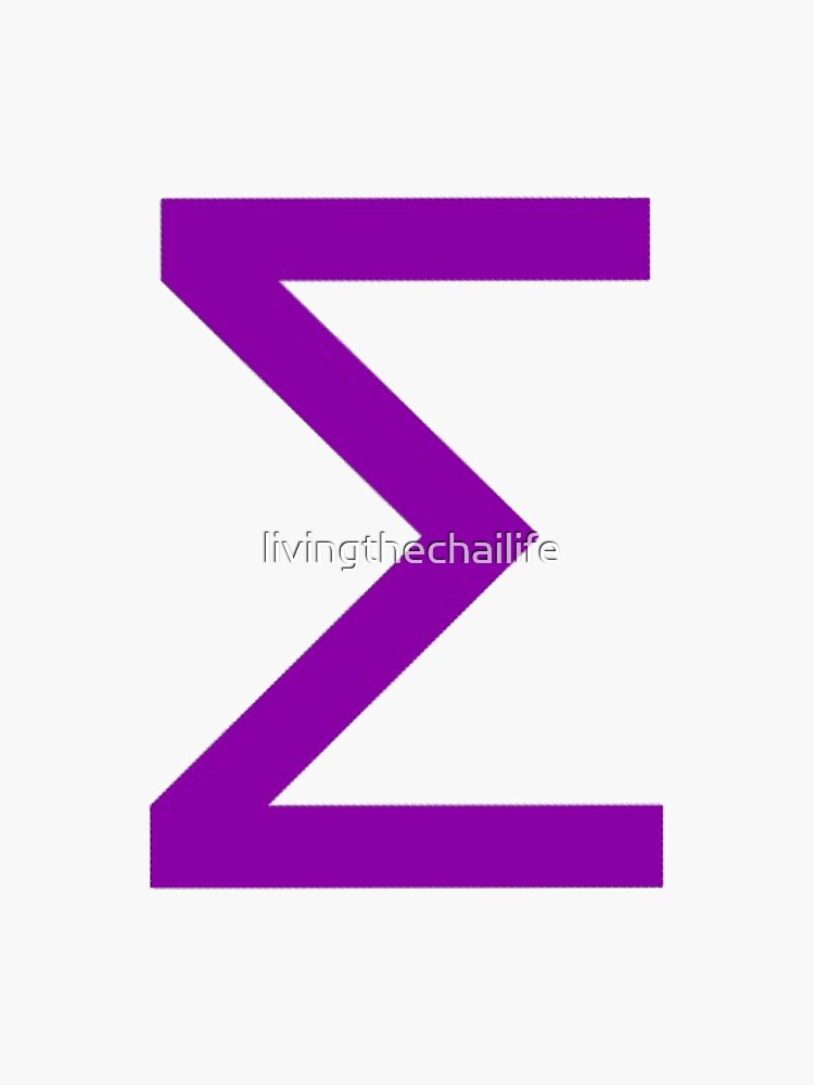 "Purple Sigma" Sticker by thatjewgirl | Redbubble