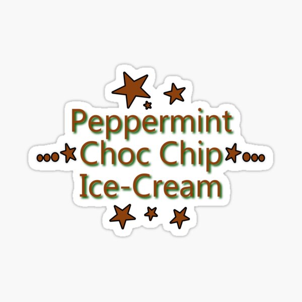 "Peppermint Choc Chip Ice-Cream Sticker" Sticker for Sale by ...