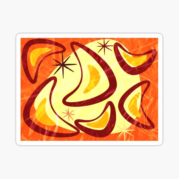 "Retro Boomerang Pattern" Sticker for Sale by FAD-Artwork | Redbubble