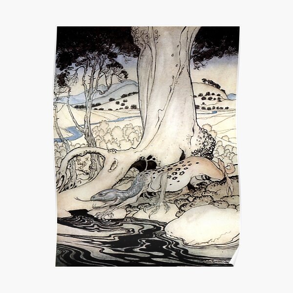 "The Questing Beast - Arthur Rackham" Poster by forgottenbeauty | Redbubble