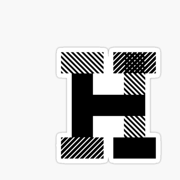 "H Letter" Sticker for Sale by bgsmall | Redbubble