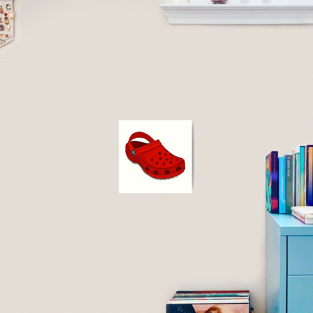 "cartoon crocs - red" Art Print for Sale by MonicaChristine | Redbubble