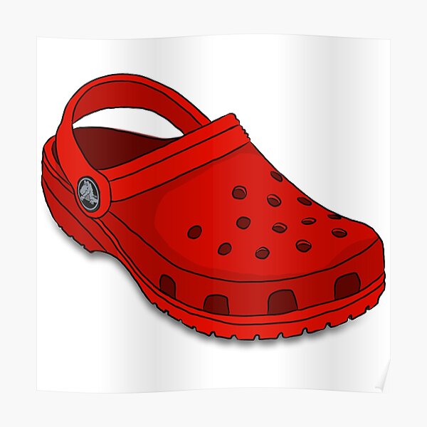 "cartoon crocs - red" Poster for Sale by MonicaChristine | Redbubble