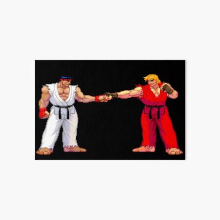 "3rd Strike Ryu and Ken fist bump" Art Board Print by TheOTrain | Redbubble