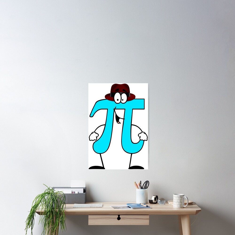 "π pi cartoon design π" Poster for Sale by Handstand365 | Redbubble