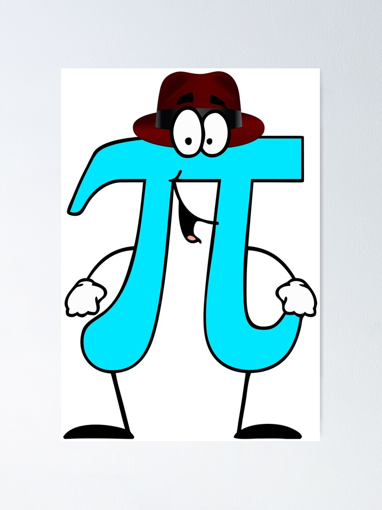"π pi cartoon design π" Poster for Sale by Handstand365 | Redbubble