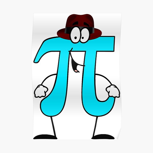 "π pi cartoon design π" Poster for Sale by Handstand365 | Redbubble