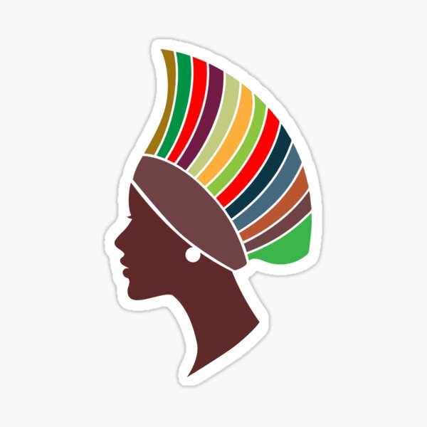 "African Queen with Colourful Crown" Sticker for Sale by ...
