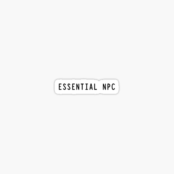 "Essential NPC" Sticker by charthann | Redbubble