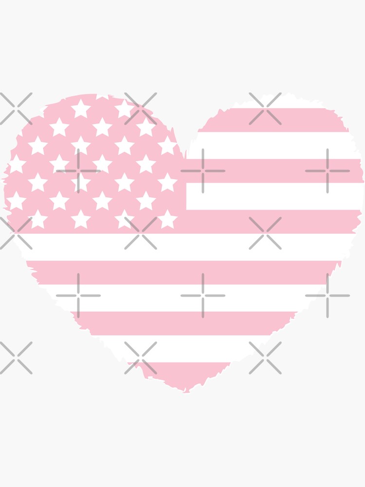 "Pink Heart Flag" Sticker for Sale by hyggenok | Redbubble