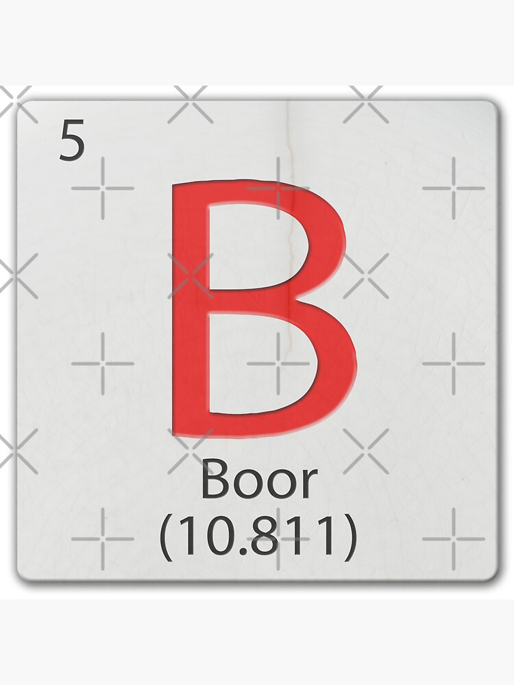 "Chemical periodic table style tile B Boor (Dutch / Flemish ...