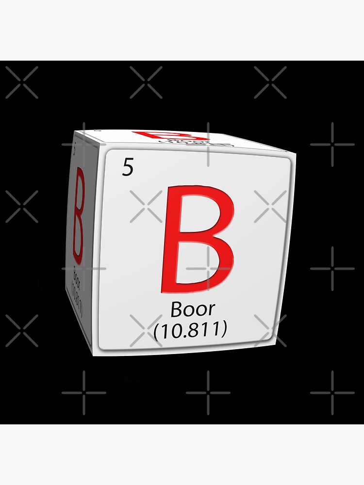 "Chemical periodic table style tile B Boor Bor (Dutch / Flemish ...