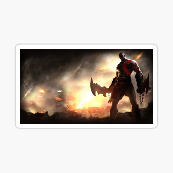 "God of war epic Kratos" Sticker for Sale by zanyxy | Redbubble