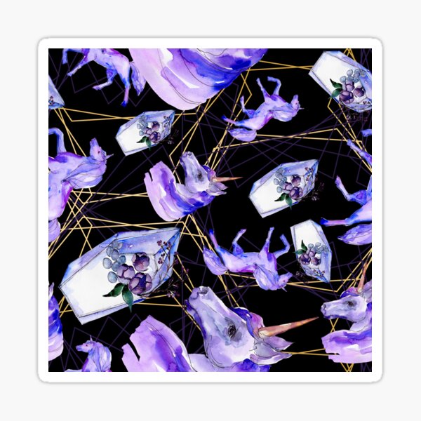 "Unicorn Cosmos!" Sticker for Sale by LordNeckbeard | Redbubble