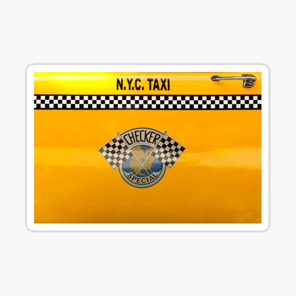 "Car - City - NYC Taxi" Sticker for Sale by Michael Savad | Redbubble