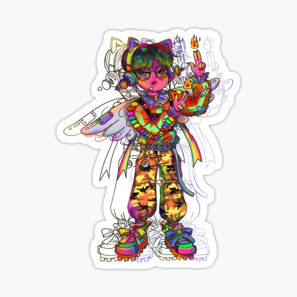 "fire guns" Sticker by pinkumint | Redbubble
