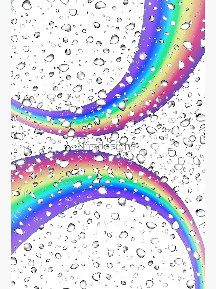 Poster « Rain drop rainbow », par lfmdesigns | Redbubble