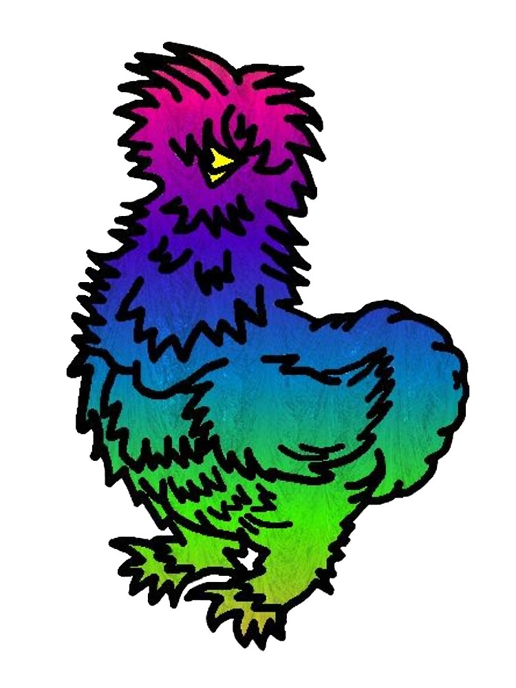 "Psychedelic Silkie Chicken" Poster by imphavok | Redbubble