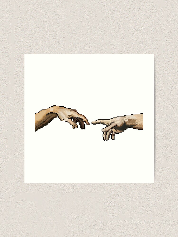 "Creation of Adam // Pixels" Art Print for Sale by tumblrian | Redbubble
