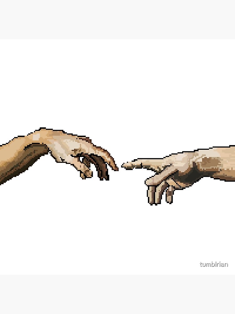 "Creation of Adam // Pixels" Art Print for Sale by tumblrian | Redbubble