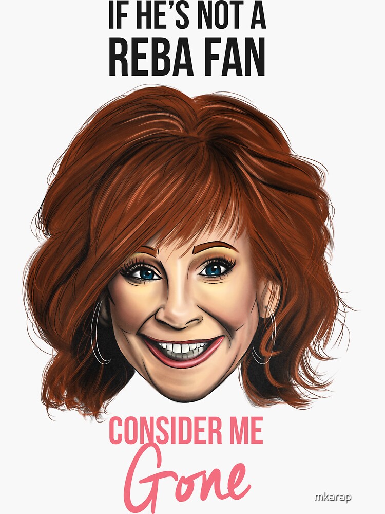 "Reba Fan" Sticker for Sale by mkarap | Redbubble