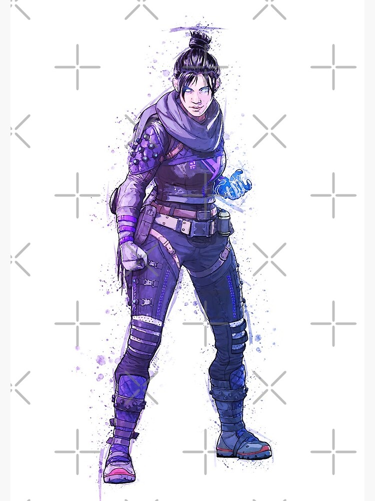 "Apex Legends - Wraith Watercolor Art Painting" Spiral Notebook by ...