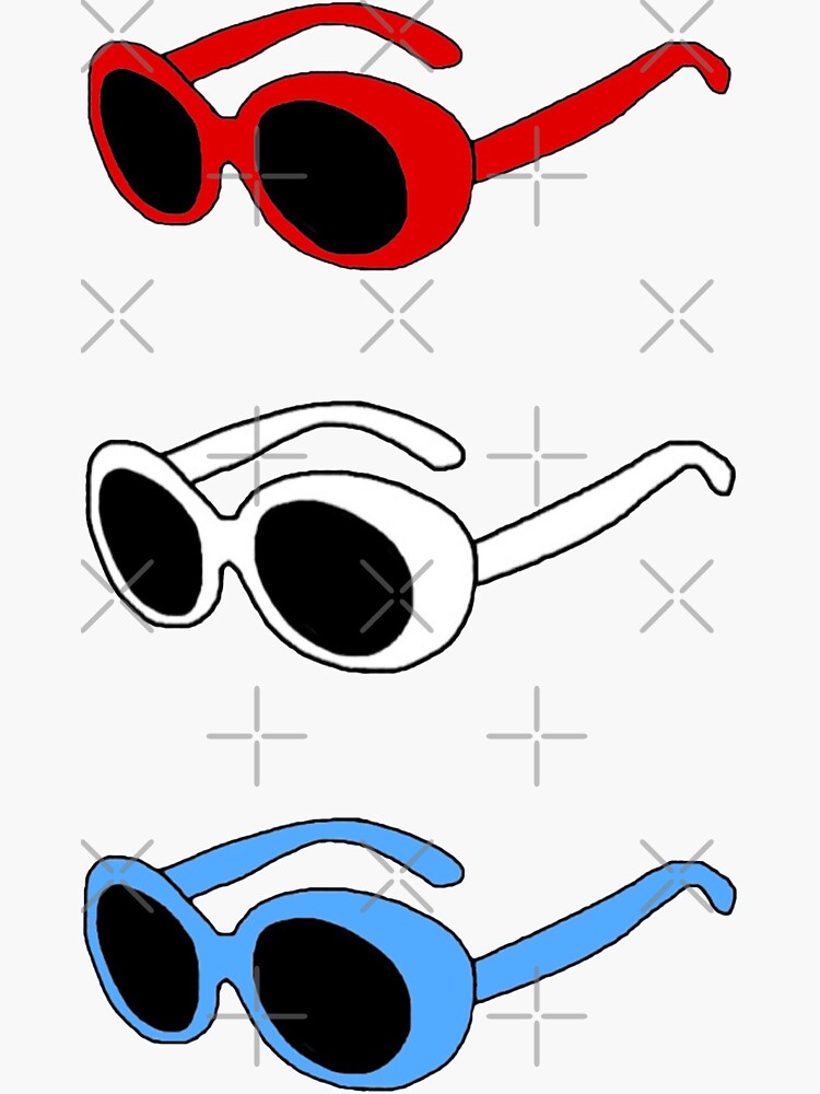 "red white and blue clouts" Sticker for Sale by pac1227 | Redbubble