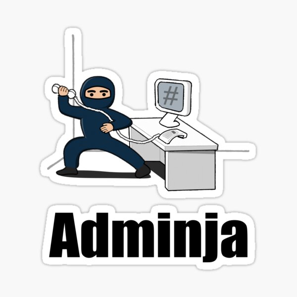 "Admin Funny Adminja" Sticker by ebizcompany | Redbubble