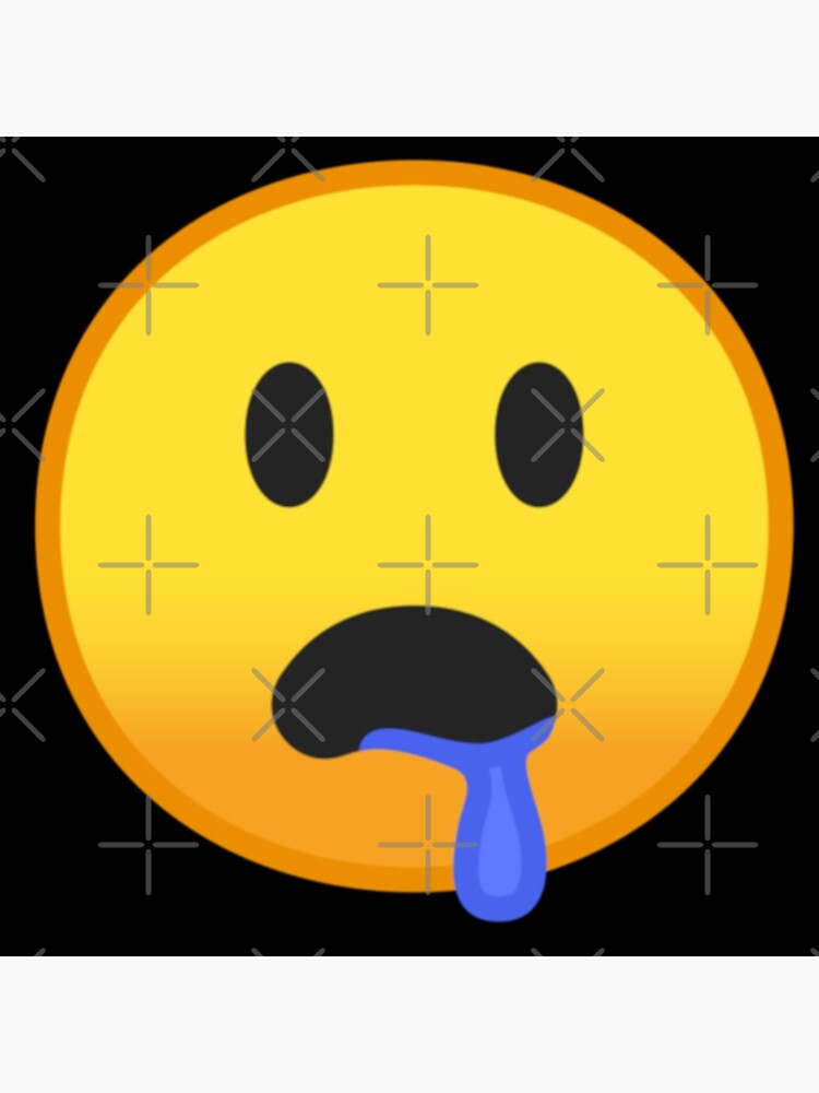 "Drooly Face Emoji" Poster for Sale by FantasySkyArt | Redbubble