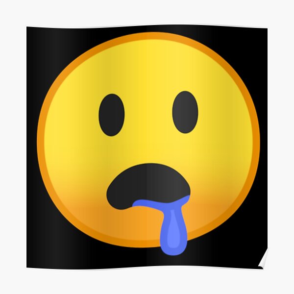 "Drooly Face Emoji" Poster for Sale by FantasySkyArt | Redbubble