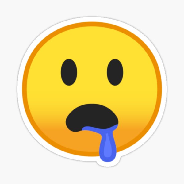 "Drooly Face Emoji" Sticker for Sale by FantasySkyArt | Redbubble