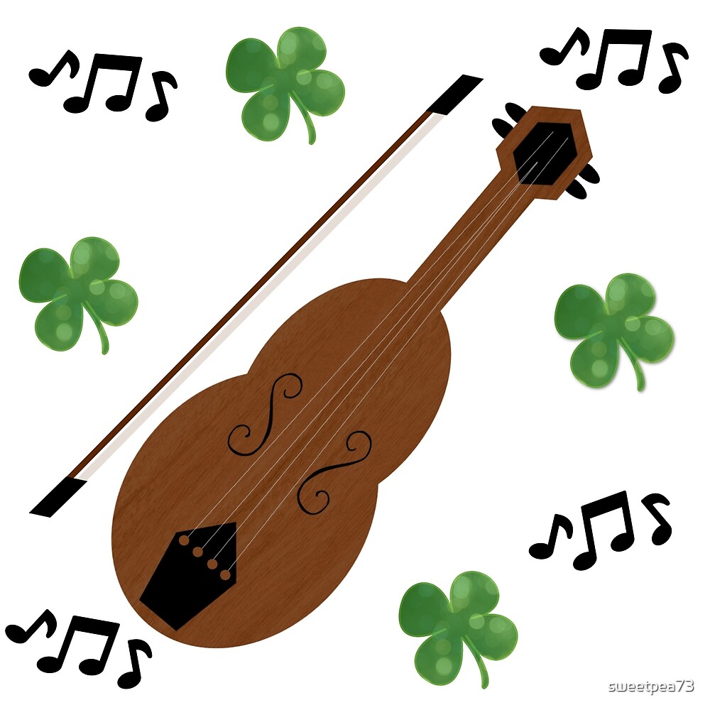 "St. Patrick's Day Irish Music Fiddle & Shamrocks" by sweetpea73 ...