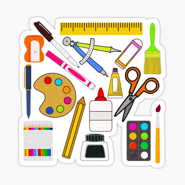 "Art Supplies" Sticker by jessicaanderson | Redbubble