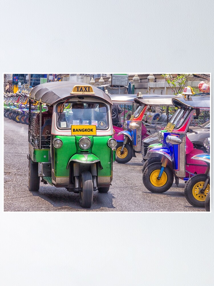 "Bangkok tuk tuks" Poster for Sale by khellon | Redbubble
