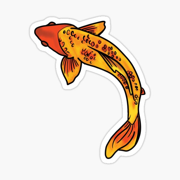 "Koi Fish " Sticker by BohemianDesignz | Redbubble