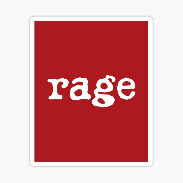 "Rage TV" Sticker for Sale by Armed | Redbubble