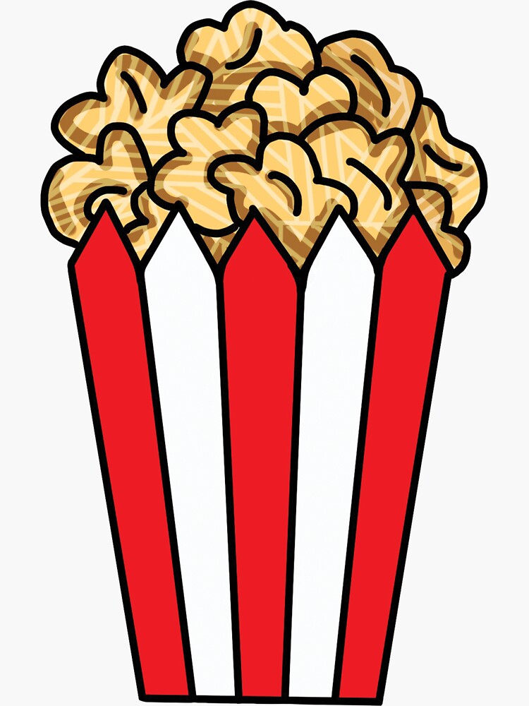 "Popcorn" Sticker by BohemianDesignz | Redbubble