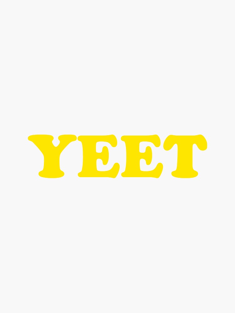 "Yellow Yeet Sticker" Sticker for Sale by laylag | Redbubble