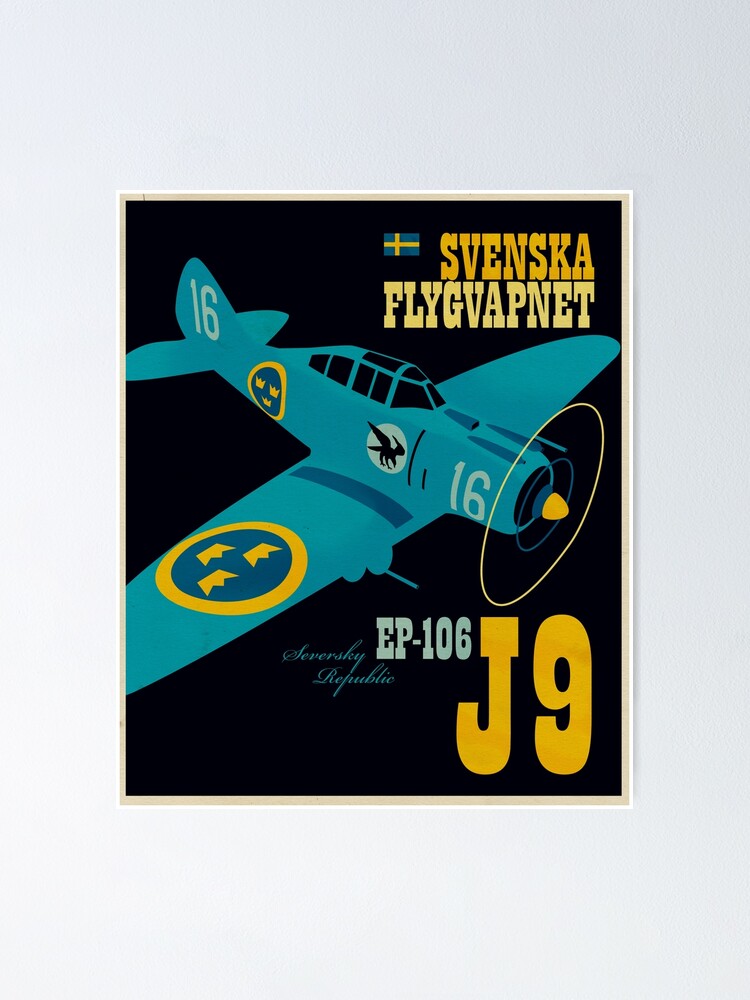 "Swedish J9 EP-106 Seversky Republic P-35 Airplane by Dennis Weber of ...