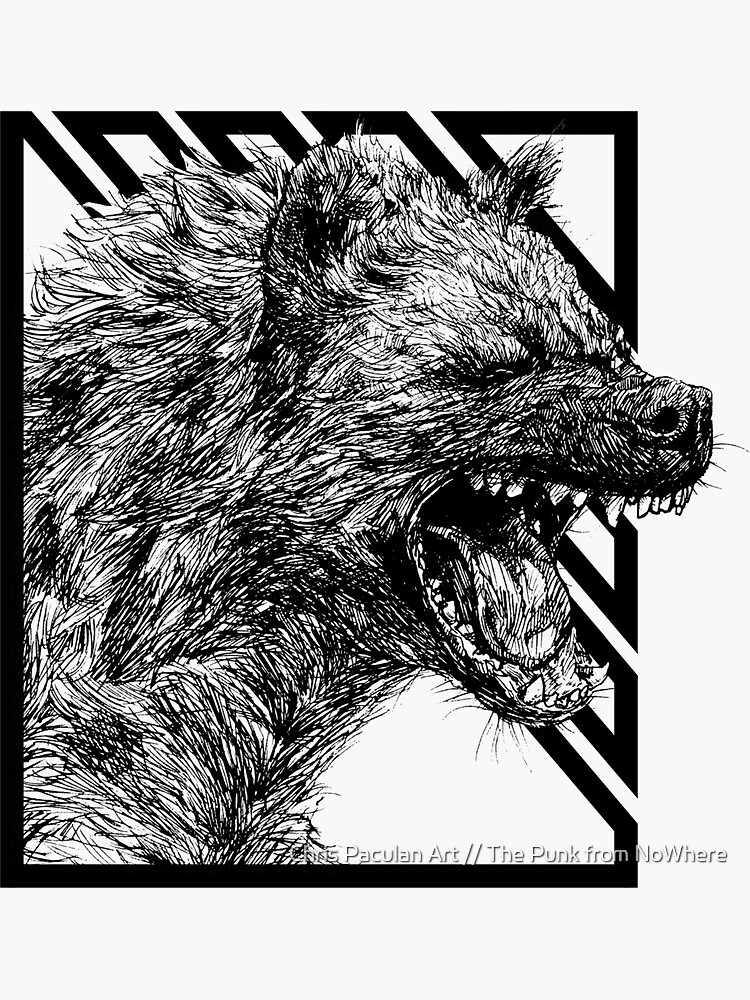 "Hyena Military Patch" Sticker for Sale by CPacArts | Redbubble