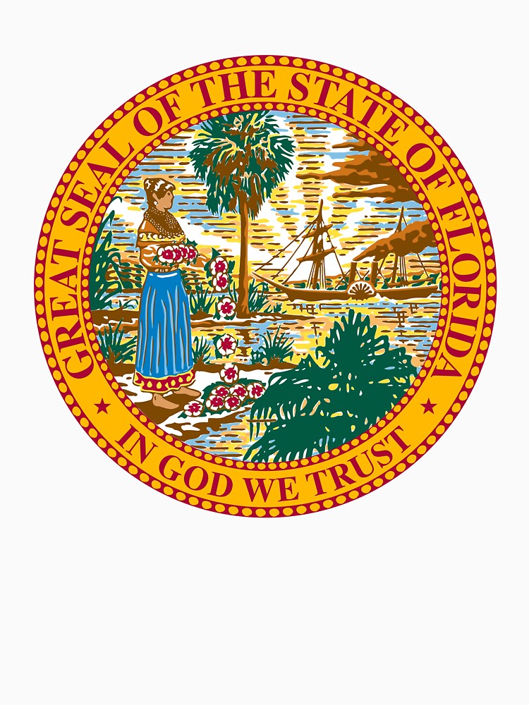 "Great Seal Of The State Of Florida" T-shirt for Sale by ArgosDesigns ...