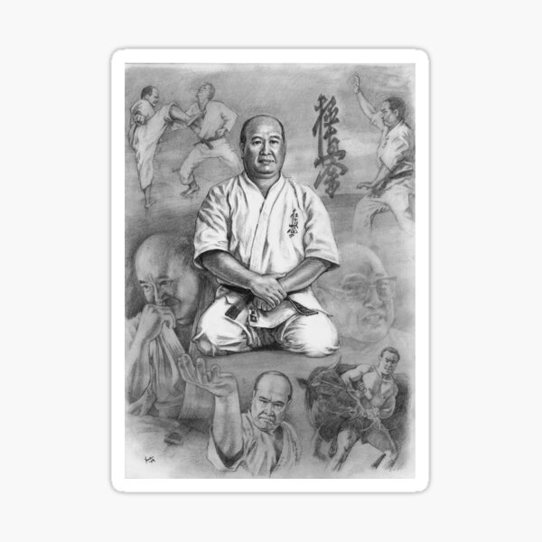 "Sosai Mas Oyama" Sticker for Sale by MartialArtwork | Redbubble