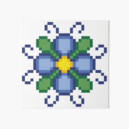 "Blue Flower Pixel Art" Art Board Print by FioDigitalShop | Redbubble