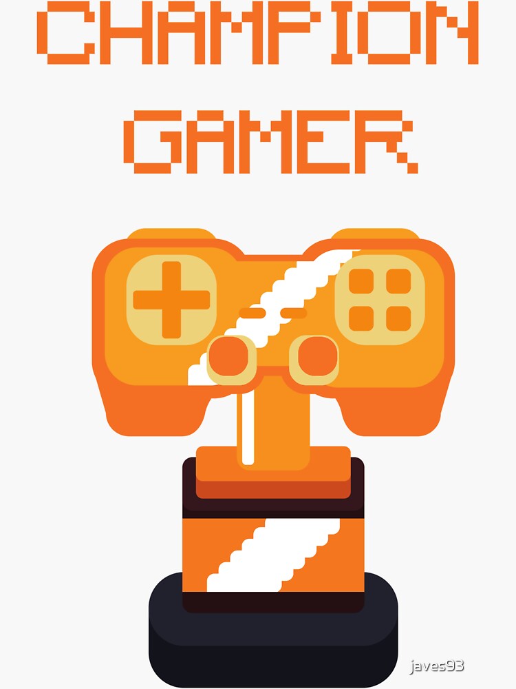 "Champion Gamer Trophy" Sticker for Sale by javes93 | Redbubble