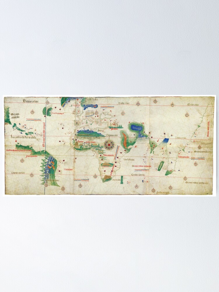 "Cantino planisphere 1502 World Map" Poster by nextstepdesigns | Redbubble